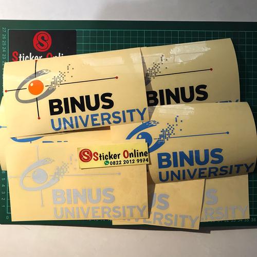 Jual Stiker Binus University | Sticker Cutting Motor Mobil - Putih ...