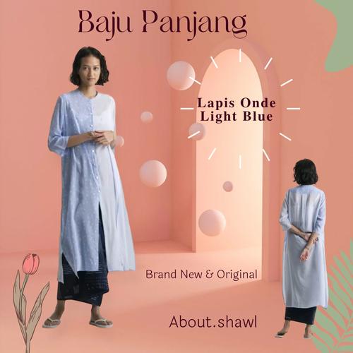 Jual Baju Panjang Lapis onde Light Blue Sejauh Mata Memandang - ML ...