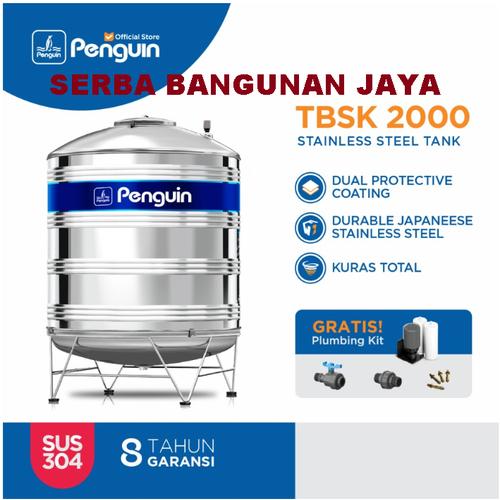 Jual PENGUIN TBSK 2000 Ltr STAINLESS STEEL WATER TANK / TOREN TANGKI ...