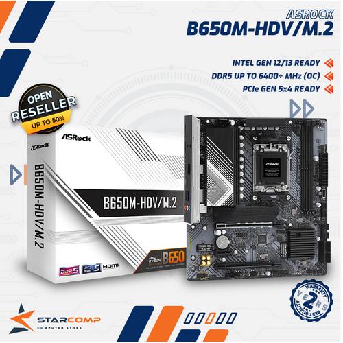 Promo ASRock B650M-HDV/M.2 Motherboad AMD B 650 DDR5 Ryzen AM5 Cicil 0% ...