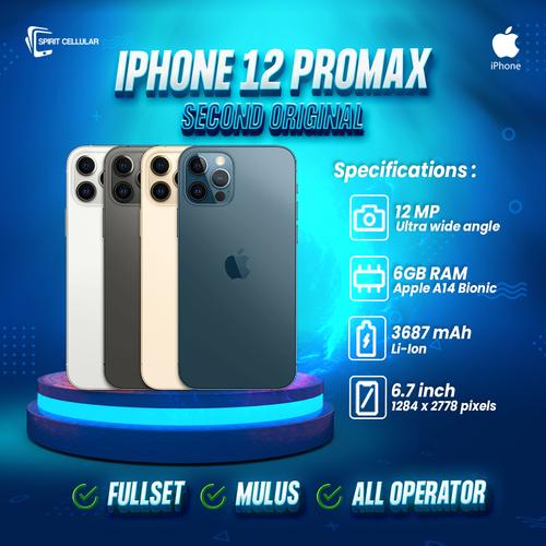 Jual iPhone 12 Pro Max 128Gb E X Inter Second Original Mulus Bergaransi ...
