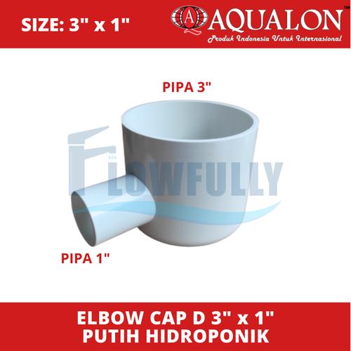 Jual ELBOW CAP D 3 X 1 INCH PVC PUTIH AQUALON HIDROPONIK KNEE DOP TUTUP - Kota Surabaya ...