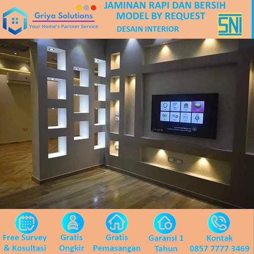 Jual Partisi Gypsum GRC Sekat Dinding 2 sisi Minimalis Modern vlme ...