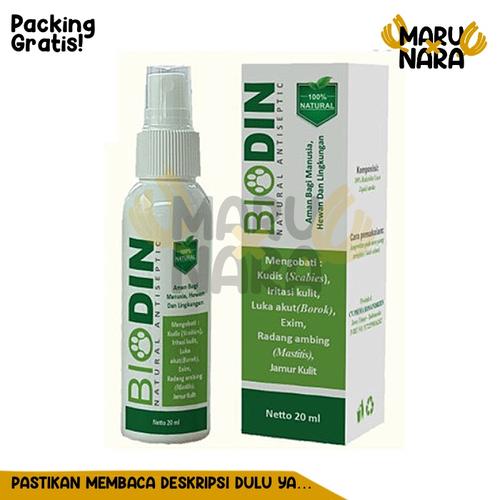 Jual Biodin Spray 20ML Obat Scabies Demodex Luka Borok Jamur Kucing ...