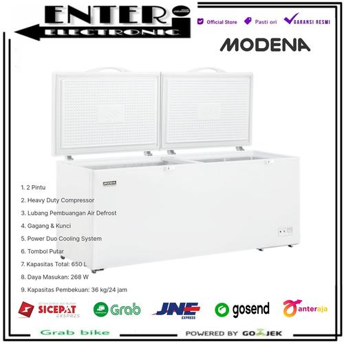 Promo MODENA MD65W - CHEST FREEZER BOX 2 PINTU 650 L MODENA MD65 MD 65W ...
