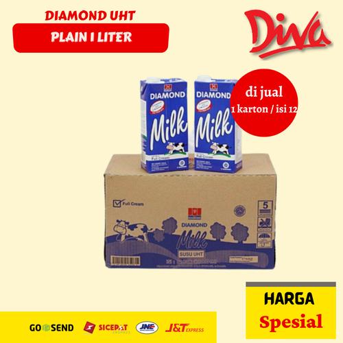 Jual susu uht diamond full cream 1 liter (1L) HARGA GROSIR 1 KARTON - Kota Malang ...