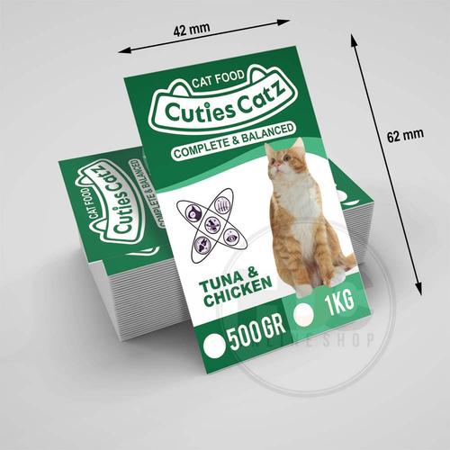 Jual Cuties Catz New Tuna Chicken Sticker Label Pet Shop Custom - Kota ...