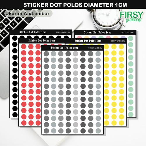 Jual Sticker Bulat Warna Polos, Stiker Dot 1CM, Label Dot Polos, 100pcs ...