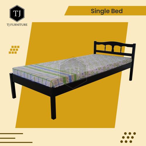 Jual Single Bed Kayu/Tempat tidur kayu./Ranjang kayu uk 90x200cm murah ...