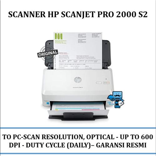 Jual Scanner HP ScanJet Pro 2000 s2 Sheet-feed 2000 S2 - Garansi Resmi ...