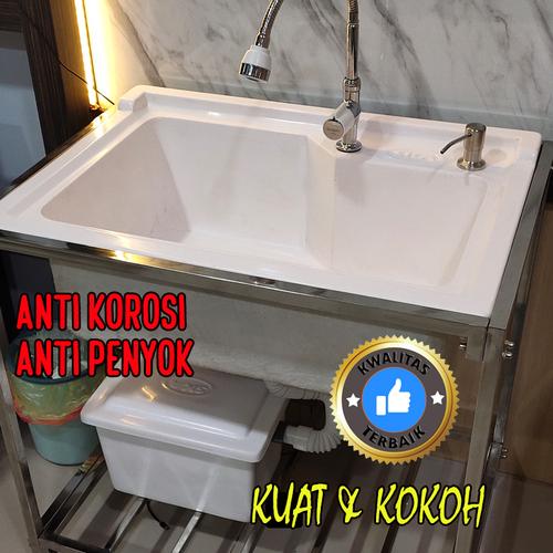 Jual Kitchen sink portable stainless + Sink full color + Anti Korosi ...