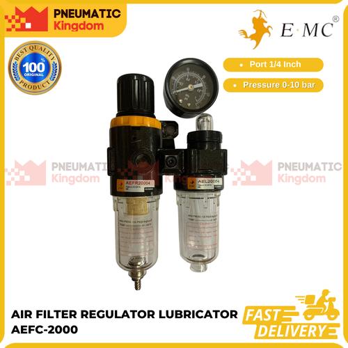 Jual AIR FILTER REGULATOR LUBRICATOR AEFC-2000 1/4" INCH EMC PNEUMATIC ...