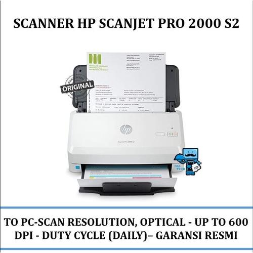 Promo Scanner HP ScanJet Pro 2000 s2 Sheet-feed 2000 s2 garansi resmi ...