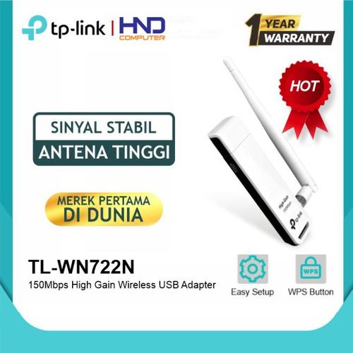Jual TPLINK TL-WN722N WN722N Wireless USB Adapter TPLINK 150Mbps - Kota ...