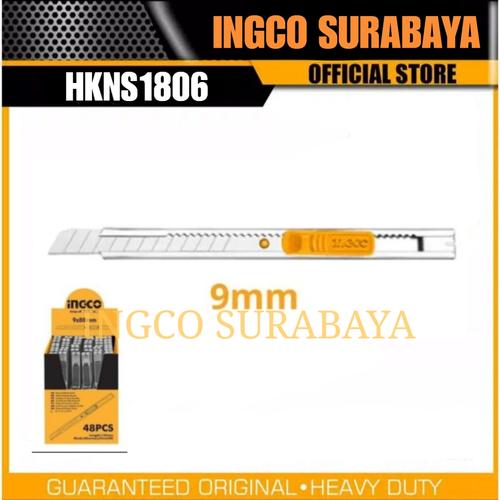 Jual INGCO HKNS1806 BOX CUTTER SMALL (9 MM) KNIFE BLADE KECIL 9MM ...