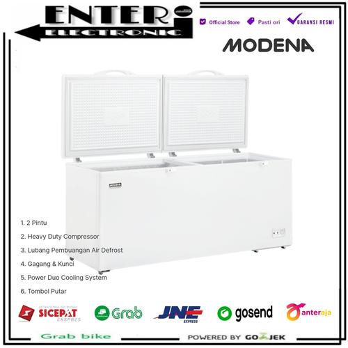 Promo MODENA MD37W - CHEST FREEZER BOX 2 PINTU 370 L MODENA MD37 MD 37W ...