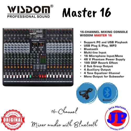 Jual Wisdom Master 16 16-Channel Mixer Audio with Bluetooth & Efek Original - Jakarta Pusat ...