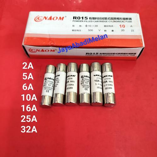 Jual fuse tabung sekring keramik batu panel 10a 16a 20a 25a 32a - 5A ...