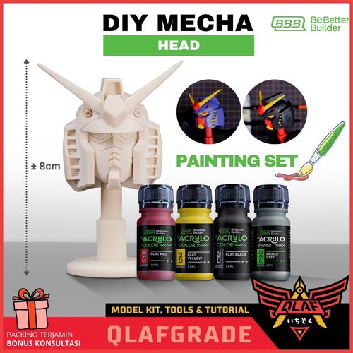 Jual DIY MECHA HEAD SET BBB Acrylo Painting Set repaint hand brush beginner - Mecha Head Only ...