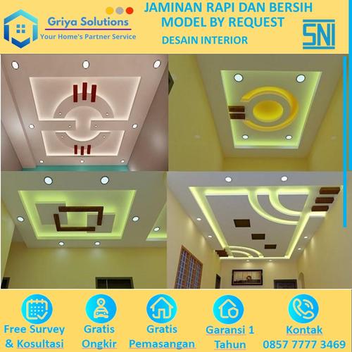 Jual Plafon PVC+Material Plafon PVC Terpasang Minimalis Modern 51-100m2 ...