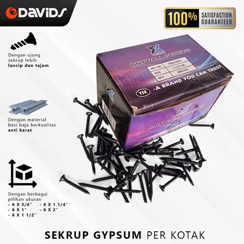 Jual Sekrup Gypsum Skrup Gipsum Kayu Drywall 3/4 - 2 inch - Kota Malang ...