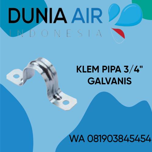 Jual KLEM PIPA 3/4" GALVANIS / CLAMP OMEGA 25 MM PLAT SENG BESI - Kota ...
