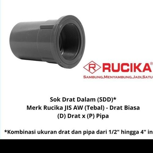 Jual Sok Drat Dalam (SDD) PVC Rucika Drat 1" x Pipa 3/4" inch - Jakarta ...