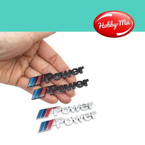 Jual 2 Pz/set M power Logo car sticker Fender Side badge decal ...