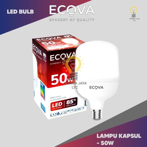 Jual ECOVA Lampu LED Bulb Tabung Kapsul 50W T E27 Sinar Putih / Kuning ...