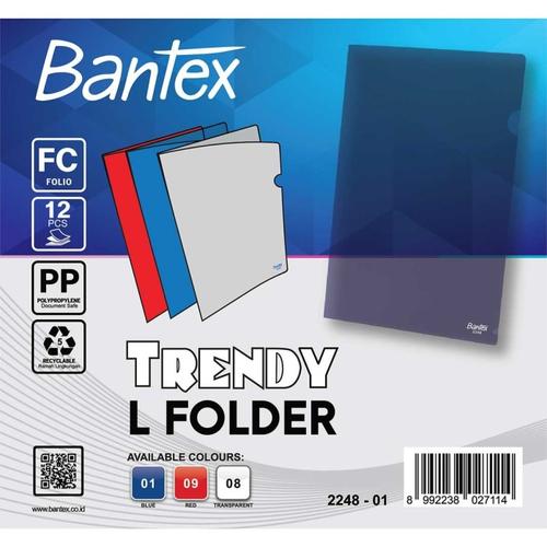 Jual Bantex L Folder Clear Sleeves Folio 2248 - Map Bening Transparan L ...