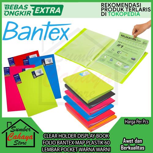 Promo CLEAR HOLDER DISPLAY BOOK FOLIO BANTEX MAP PLASTIK 60 LEMBAR ...