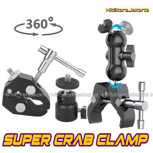 Jual Super Clamp for Magic Arm Camera Crab Clamp Ball Head DSLR C Clamp ...