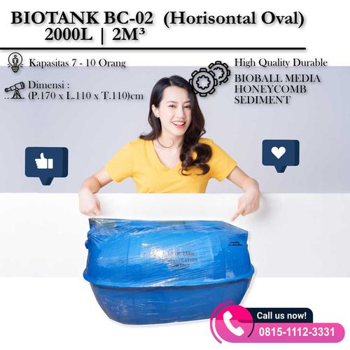 Jual TANGKI HORIZONTAL KAPASITAS 2000 LITER 2M3 / BIOTANK - Kab ...