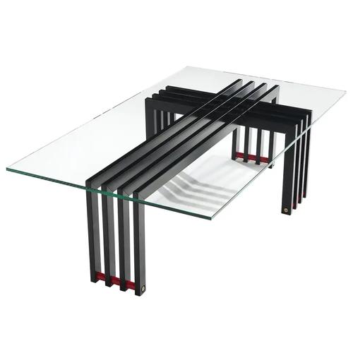 Jual Meja tamu slat meja minimalis jati modern kombinasi kaca - Kab ...