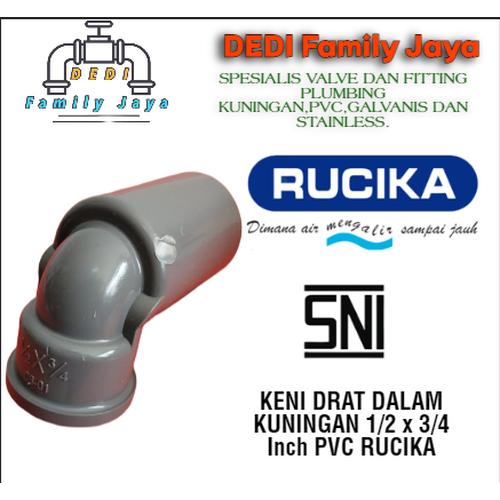 Jual KENI DRAT DALAM KUNINGAN 1/2 x 3/4 Inch PVC RUCIKA - Jakarta Pusat ...