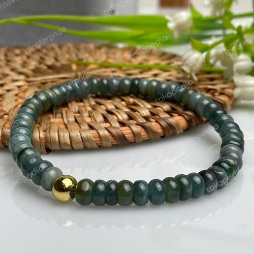 Jual gelang giok asli burma type A hijau biru icy blue water ...