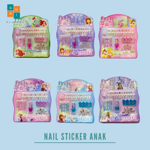 Jual Nail Sticker Nail Art Set Anak Kuku Palsu Anak Sticker Kuku Anak ...