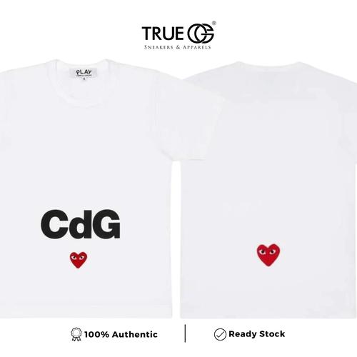 Promo Comme Des Garcons Play X Cdg T-shirt White 100% Original - WOMEN ...