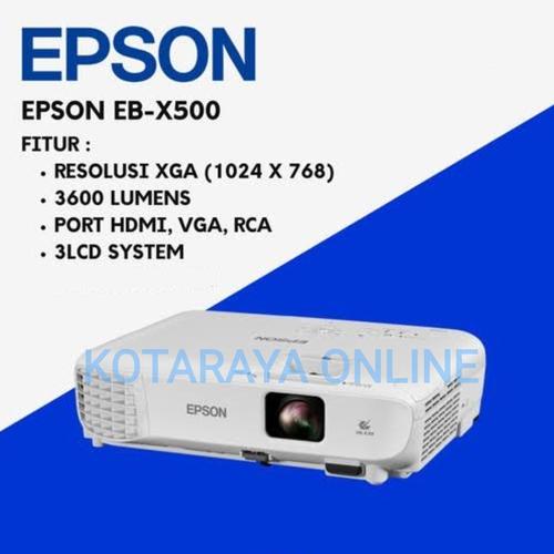 Jual Proyektor Epson EB X500 XGA 3600 Lumens XGA 3LCD | EBX500 ...