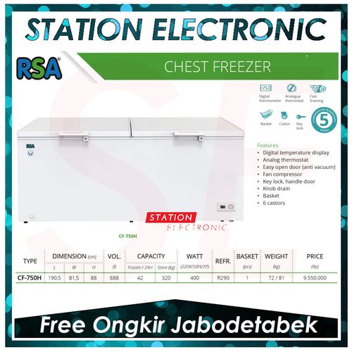 Promo Freezer Box RSA CF-750 Chest Freezer 750 Liter Putih Cicil 0% 3x - Jakarta Utara - Station ...