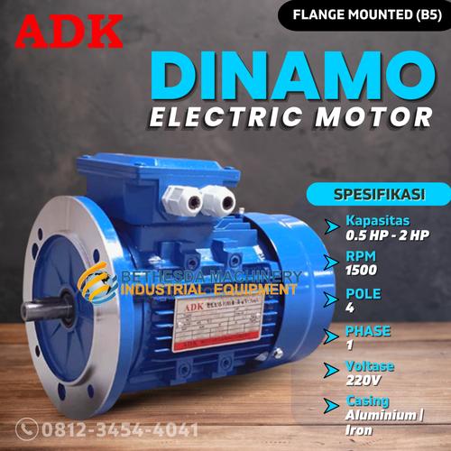 Jual Mesin Dinamo Penggerak 2hp B5 electric motor 1.5 Hp 1 Phase 1500 RPM - 1.5 HP - Kota ...