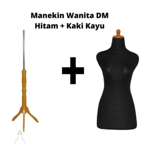 Jual Manekin dm kain hitam / patung manequin dewasa cewe + kaki kayu ...