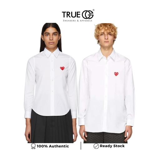 Promo Comme Des Garcons CDG Play Kemeja White 100% Original - MEN XL ...