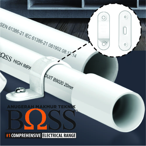 Jual Klem Clamp Pipa Listrik PVC 20mm 20 mm merek Boss 1 isi 100 ...