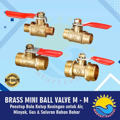 Promo Ball Valve Kuningan / Brass 1/2" (inch) / Stop kran Kuningan 1/4 ...