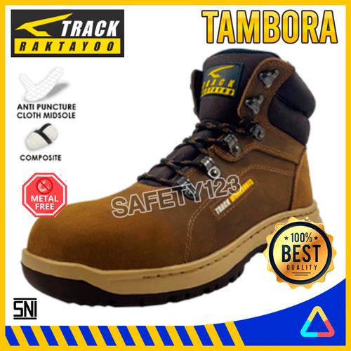 Jual Track Tambora Sepatu Safety Shoes Metal Free Premium Brown - 42 ...