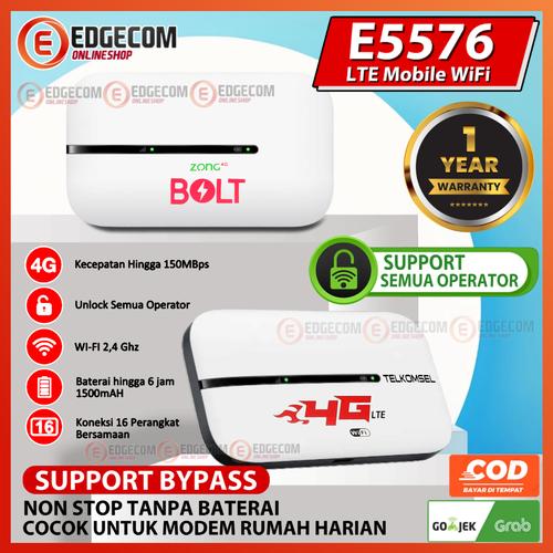 Jual Mifi Modem Wifi E5576 4G LTE Unlock All Operator Support BYPASS ...