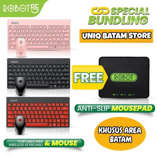 Jual ROBOT KM3000 portable mini wireless keyboard & mouse combo ...