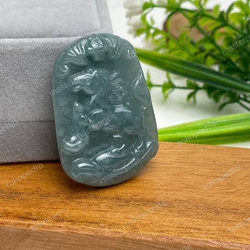 Jual BATU GIOK BURMA ASLI UKIR SHIO KUDA JADE GR A VALIDASI LAB ...