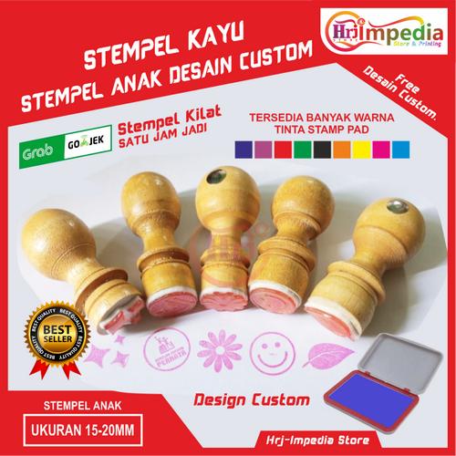 Jual Cetak stempel kayu desain custom logo suka suka | Stempel logo ...